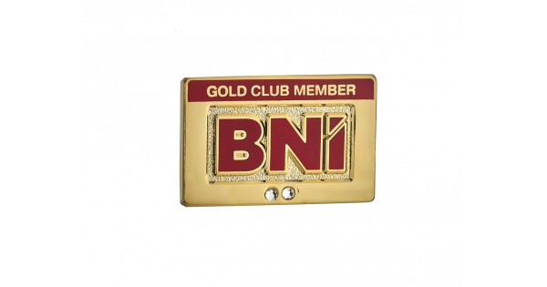 Gold Club Pin (2 Stones)(Pack of 10)