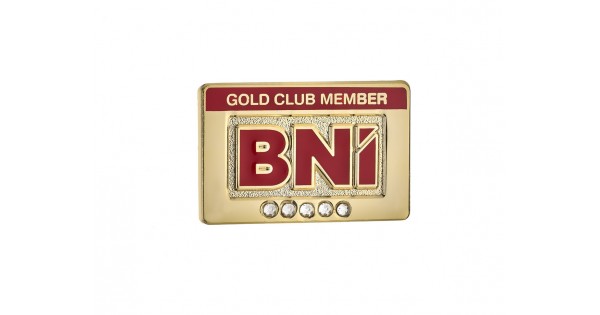 Gold Club Pin (5 stones)(Pack of 10)